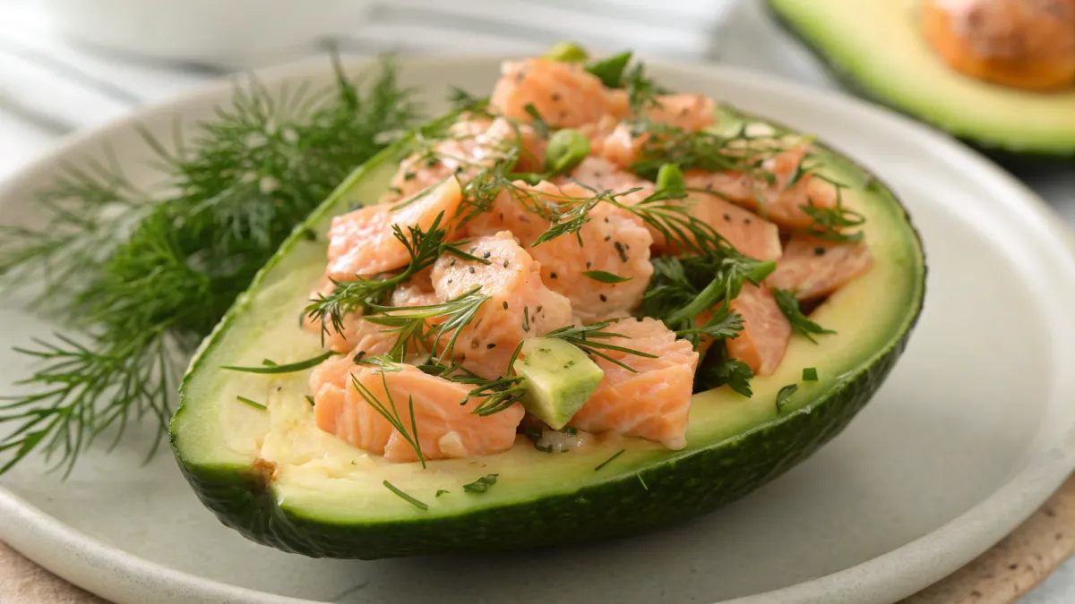 Gestoomde avocado met zalm en dille - Een luxe wintergerecht | Chef Byte