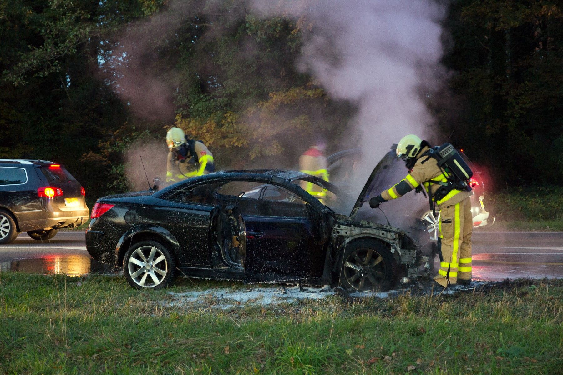 Frontal Impact Leads to Severe Burn Injuries in Automotive Fire