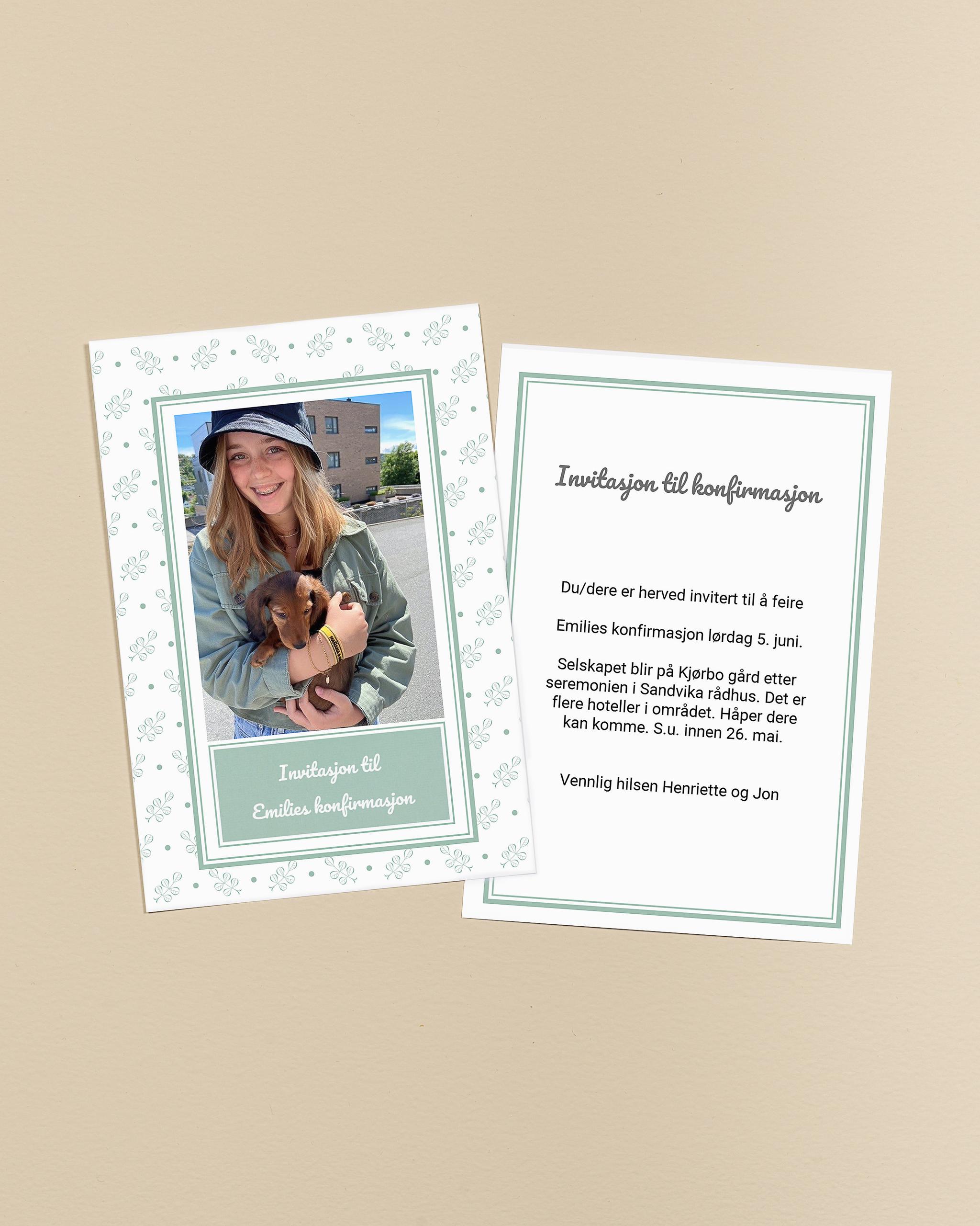 Konfirmasjonskort | Invitasjoner og takkekort | Elite Foto | Elite Foto