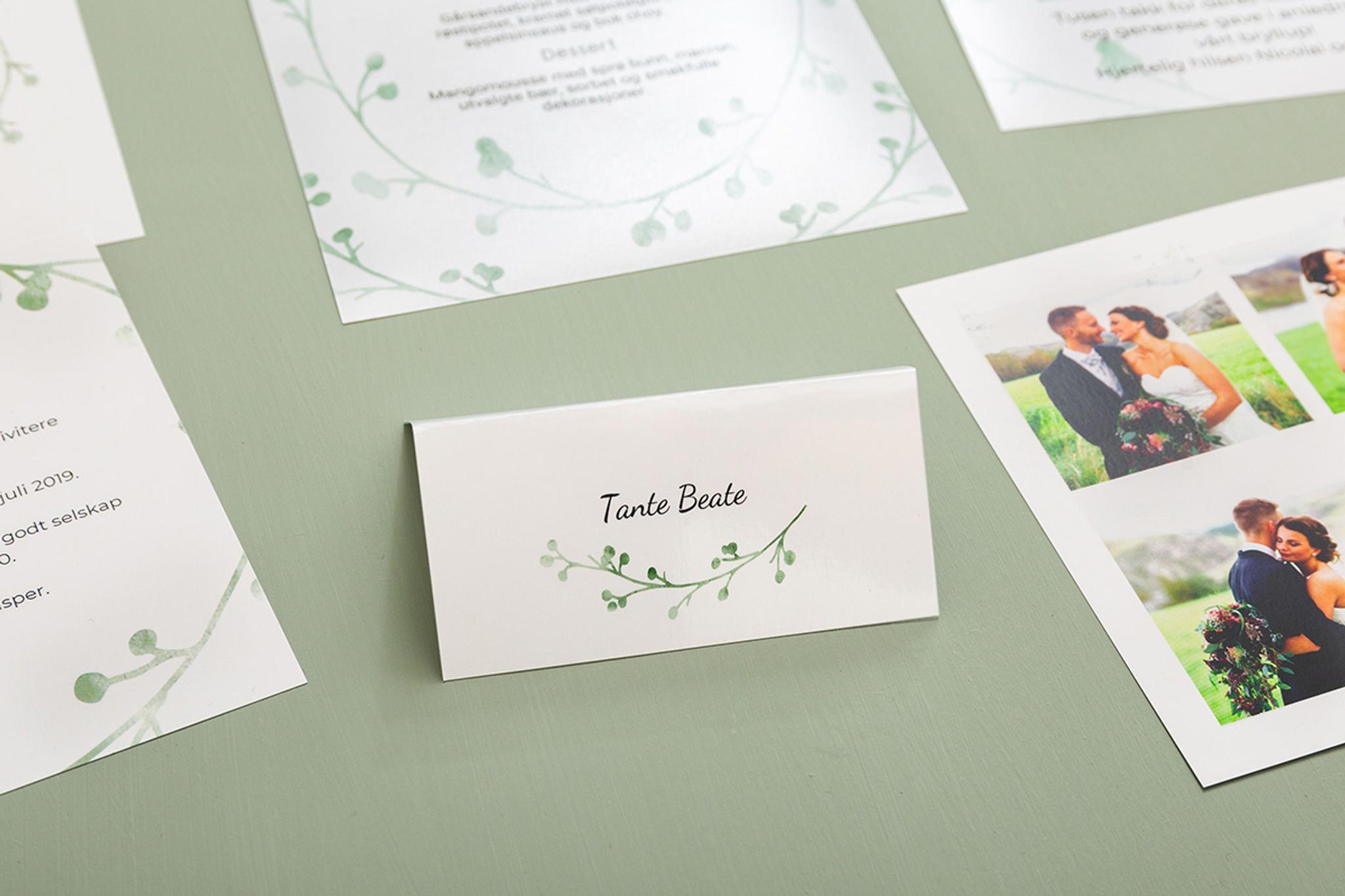 Bordkort med bilde og navn til alle anledninger | Elite Foto | Elite Foto