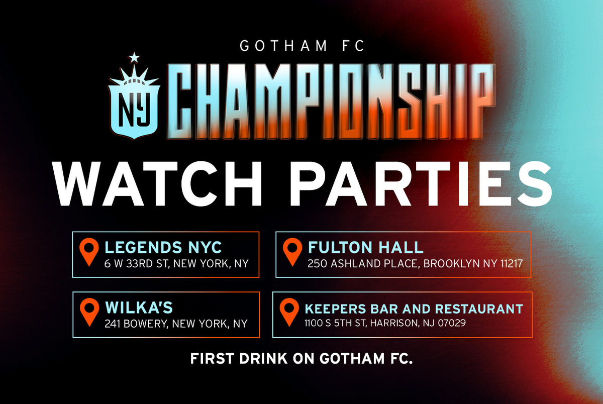 Gotham FC to Host Watch Parties, Prematch Meetup for NWSL Championship ...