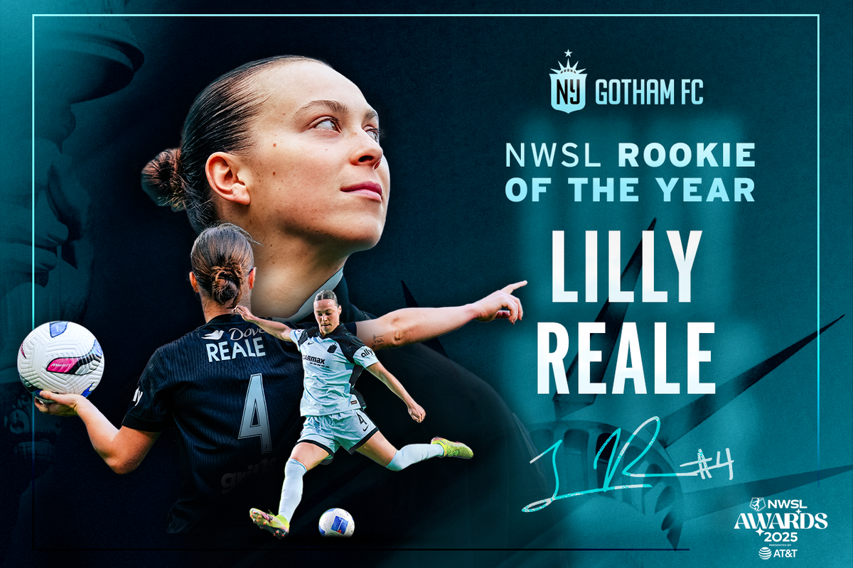 Gotham FC's Lilly Reale Named 2025 NWSL Rookie of the Year | Gotham FC