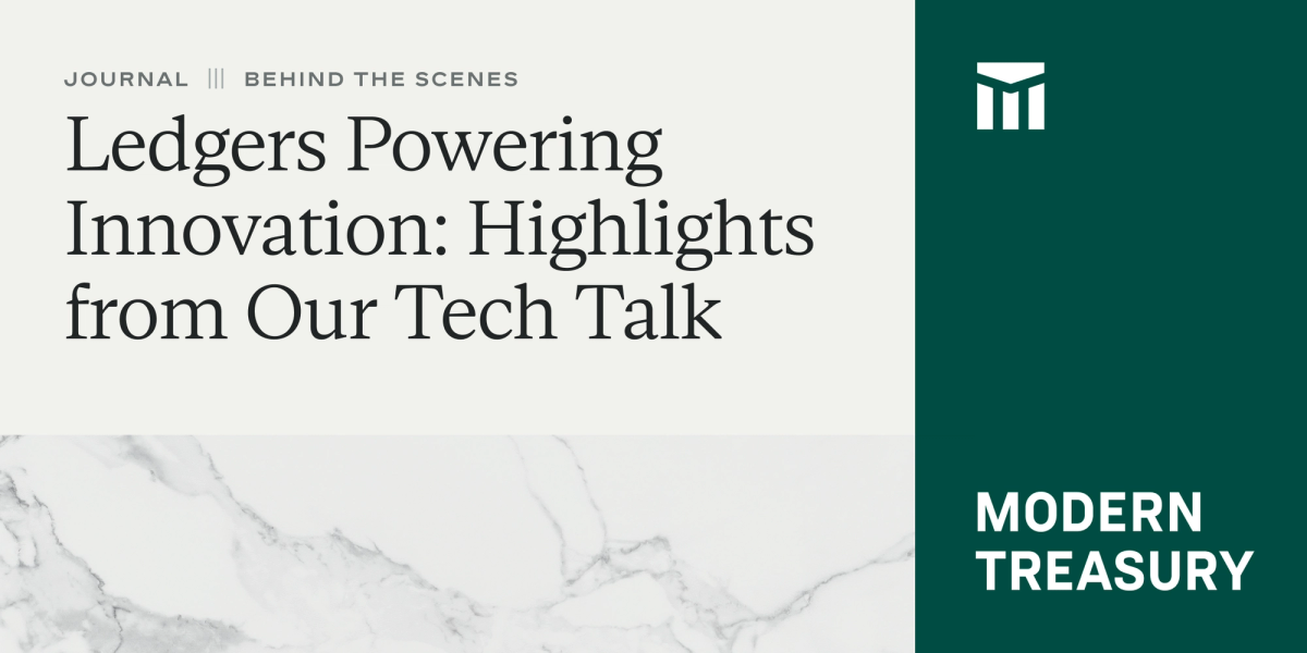 Ledgers Powering Innovation: Highlights from Our Tech Talk
