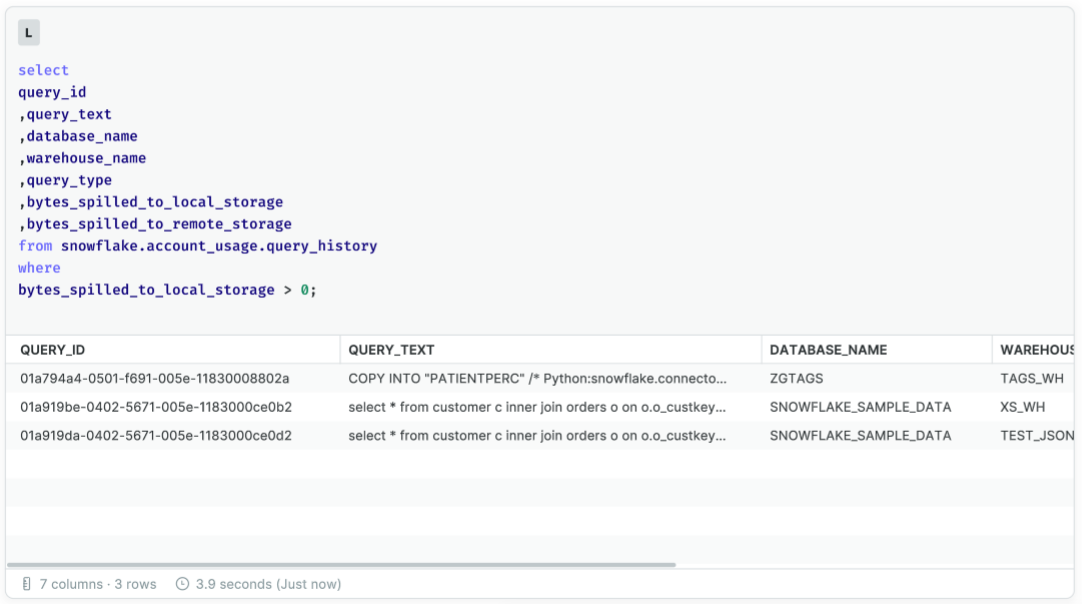 Snowflake Telemetry in Count | Count