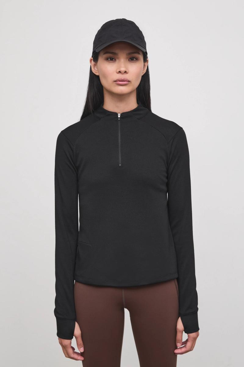 JORIE QUARTER ZIP IN MERINO | Literary Sport