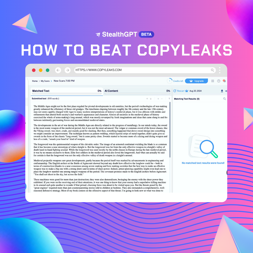 How To Beat Copyleaks AI Detector With 0% Plagiarism | Undetectable AI
