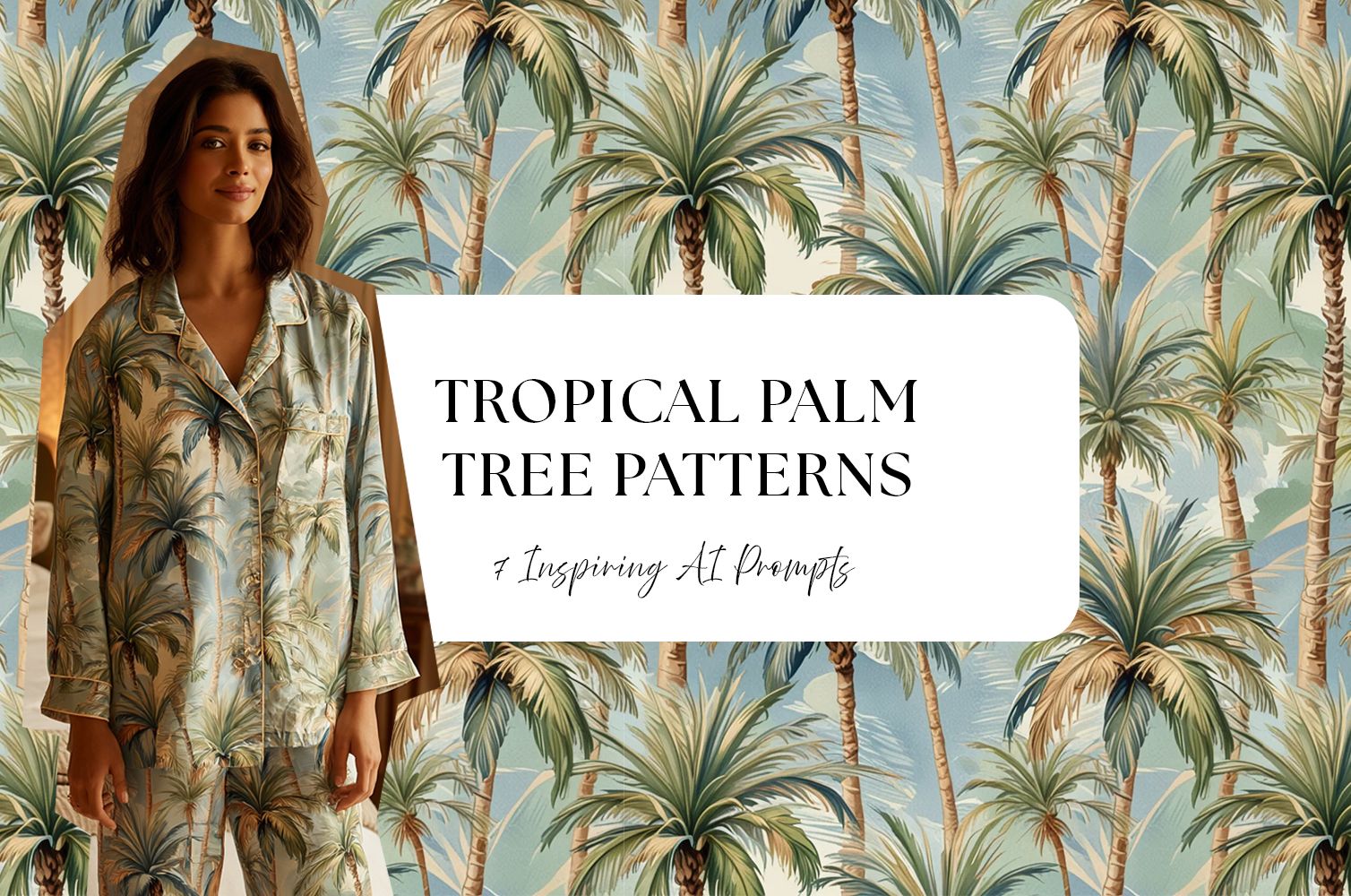 PatternedAI - Tropical Palm Tree Patterns: AI Prompts for Your Next Design