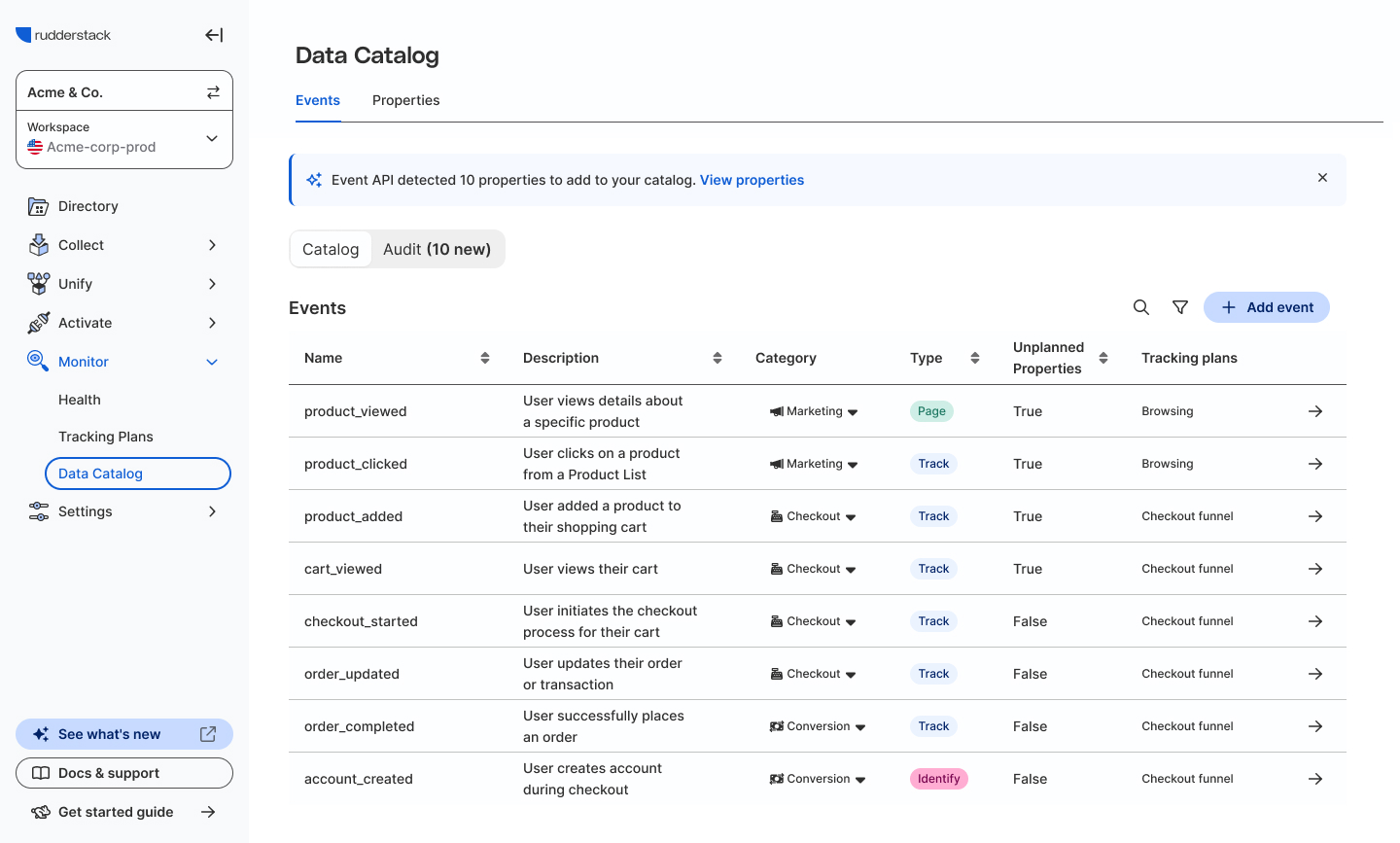 RudderStack Feature Launch: Data Catalog