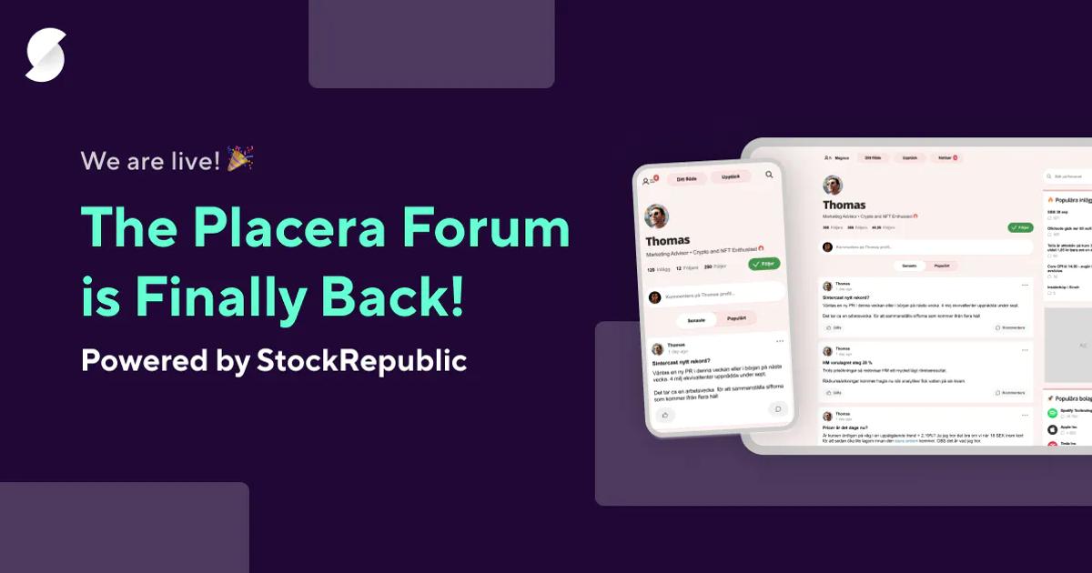 The Placera Forum is Now Powered by StockRepublic