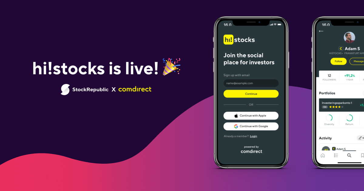 hi!stocks Is Live | StockRepublic