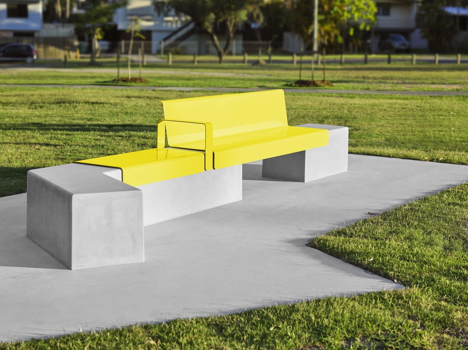 Metal Backed Bench | Green Theory