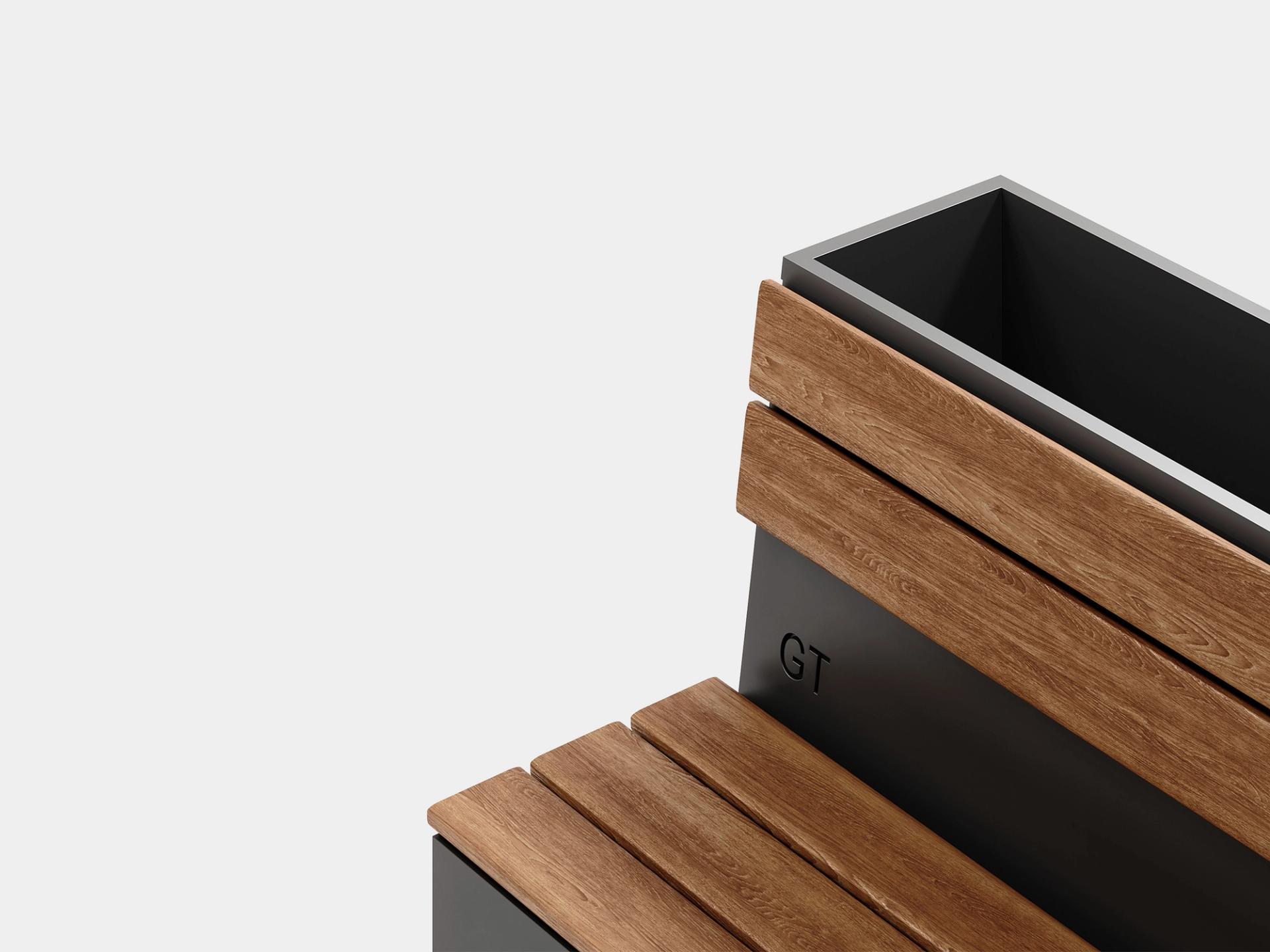 Backed Planter Bench | Green Theory