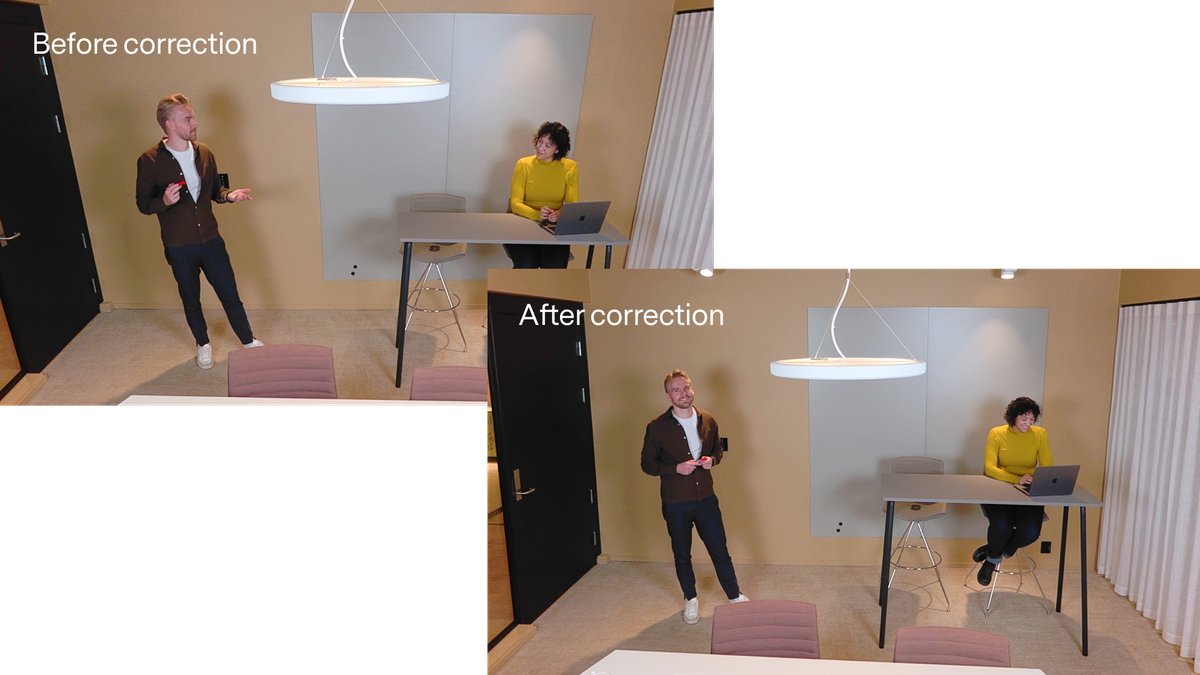 How Perspective Correction changes the way we see video meetings | Huddly