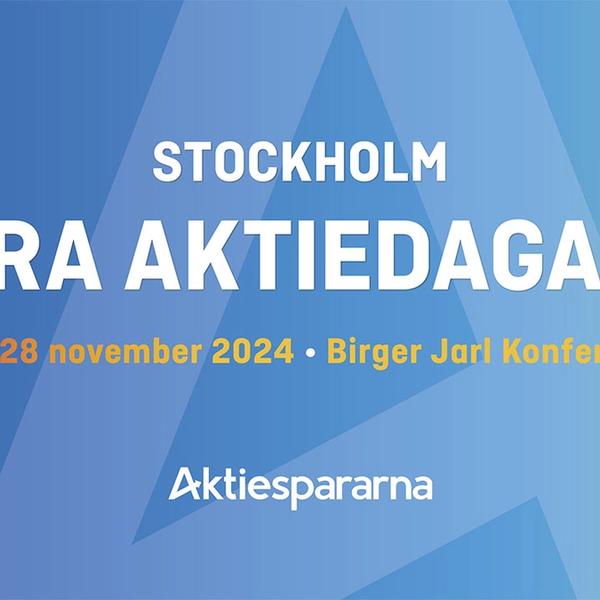 Stora Aktiedagarna i november 2024 | Aktiespararna