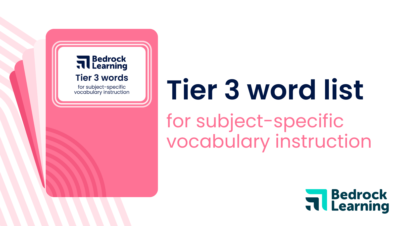 Tier 3 word list | Bedrock Learning