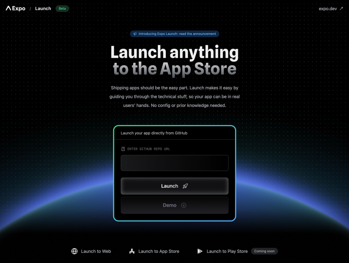 Introducing Expo Launch: a new way to get to the app store