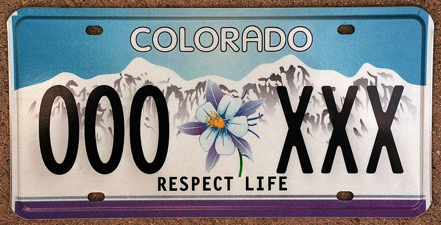 Colorado Specialty License Plates Personalized Red Colorado Custom