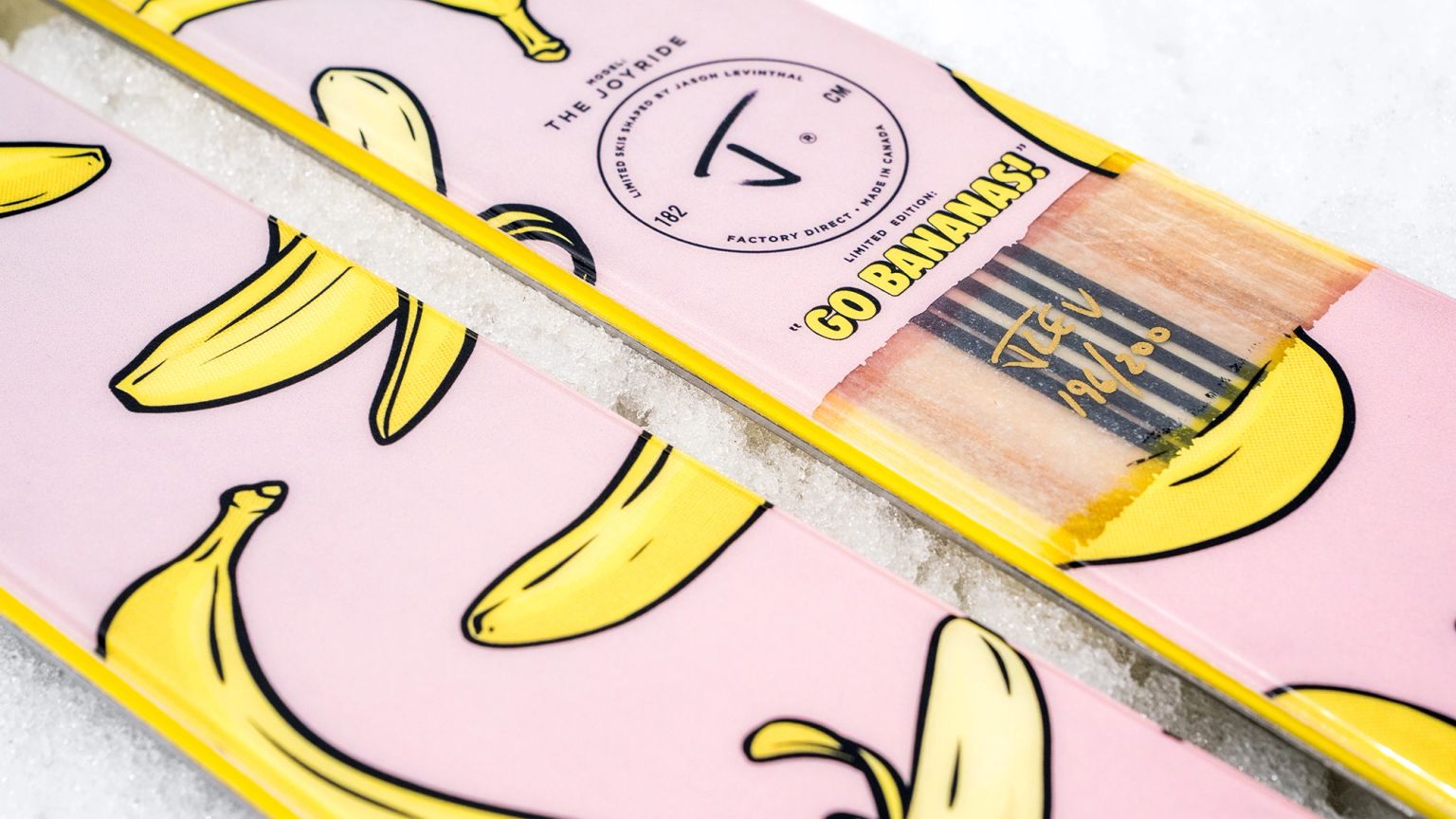 The Joyride "GO BANANAS" Limited Edition Ski · J skis • Limited Edition ...