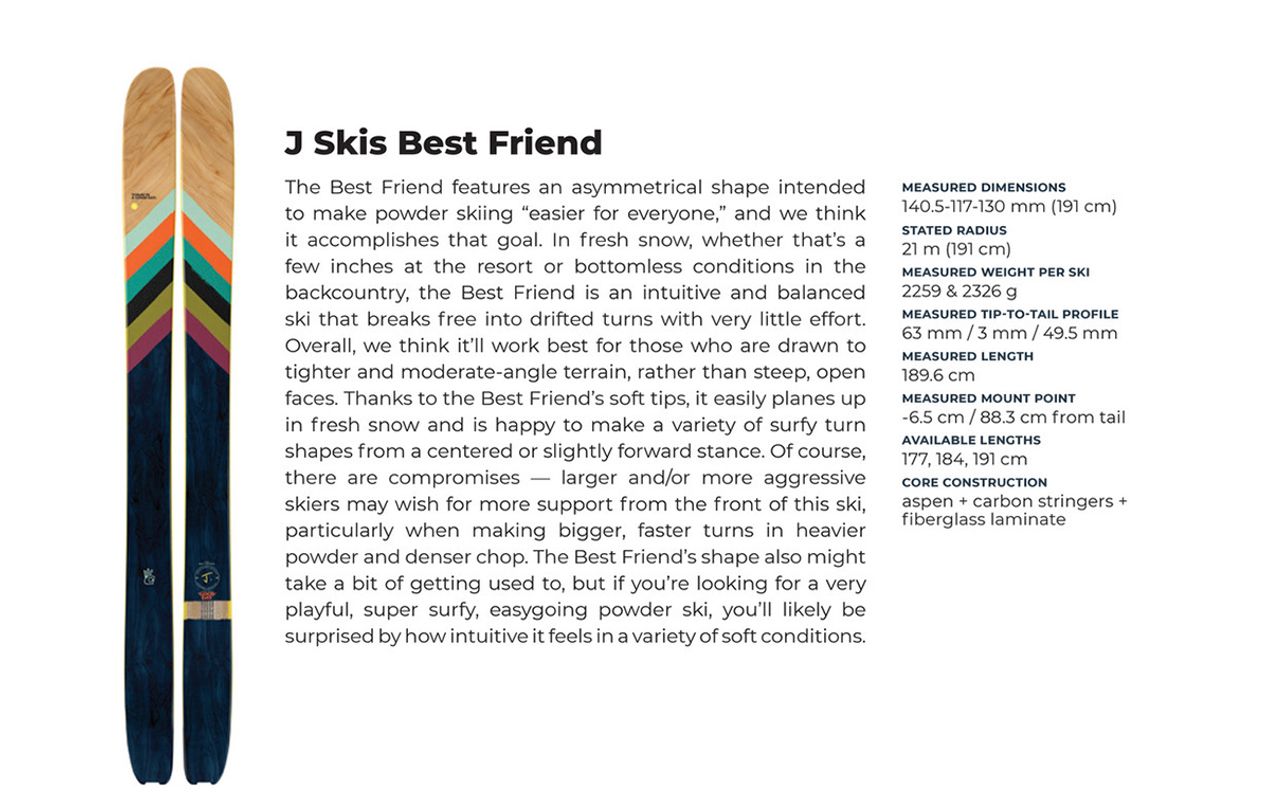 J skis in the Blister Reviews winter gear guide · J skis • Limited ...