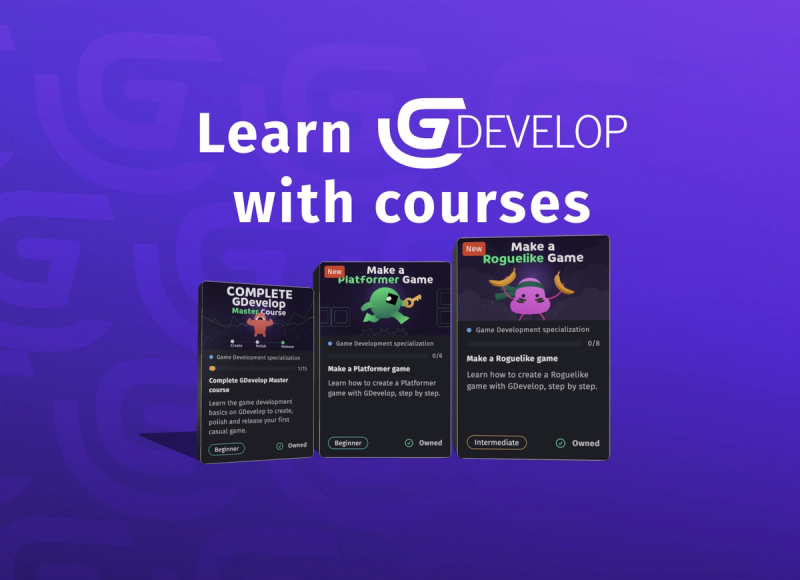 Make Successful Games with our GameDev Courses and Bundles | GDevelop