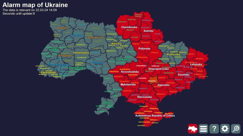 Creating Alarm Map of Ukraine Using GDevelop | GDevelop