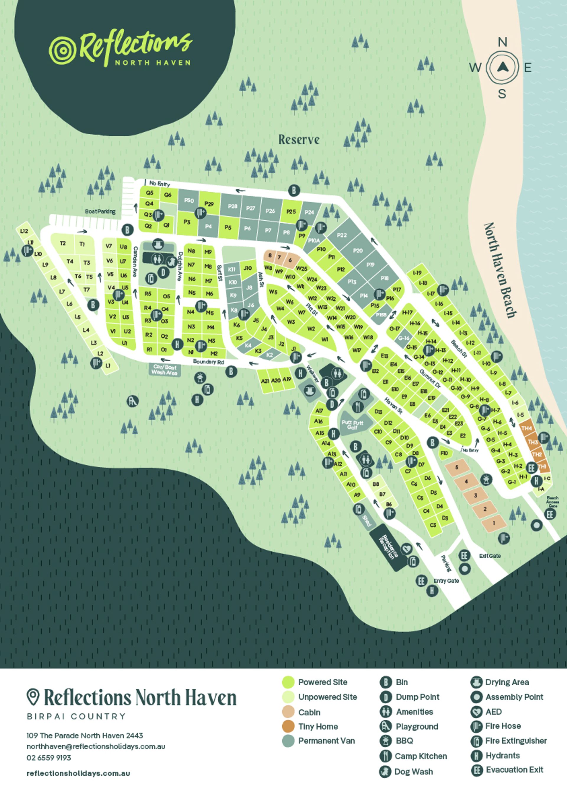 Park map | North Haven Holiday & Caravan Park | Reflections Holidays Park map | North Haven Holiday & Caravan Park | Reflections Holidays
