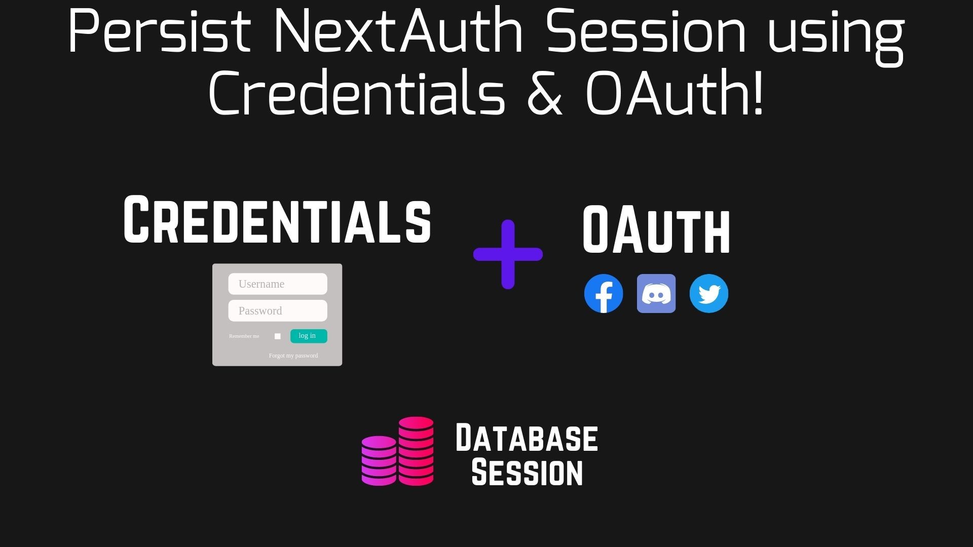 Mohanad Alrwaihy | Persist NextAuth Session using Credentials & OAuth!