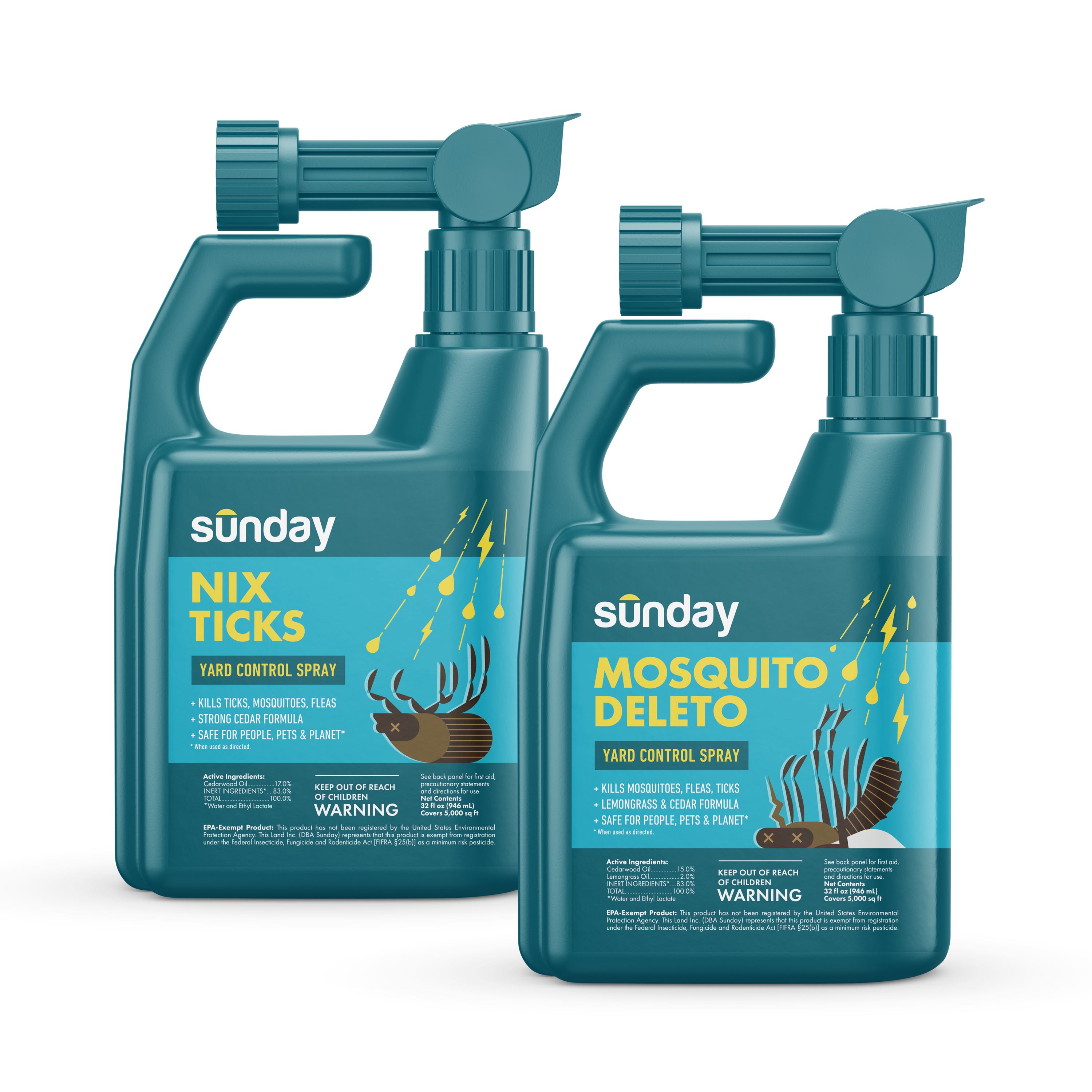 Mosquito Deleto & Nix Ticks Mixed Pack | Sunday Lawn Care
