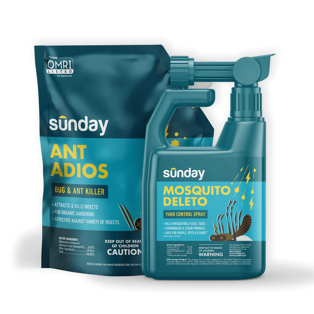 Mosquito Deleto & Ant Adios Mixed Pack | Sunday Lawn Care