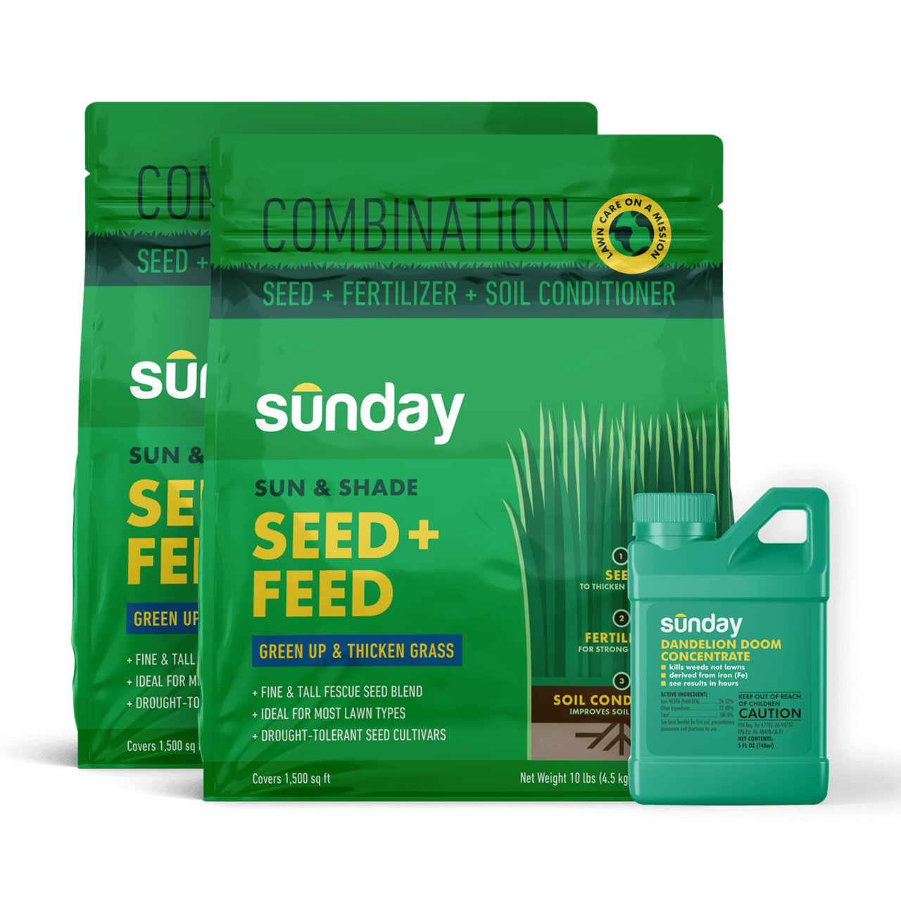 Weed, Seed & Feed Your Lawn Kit | Sunday Lawn Care