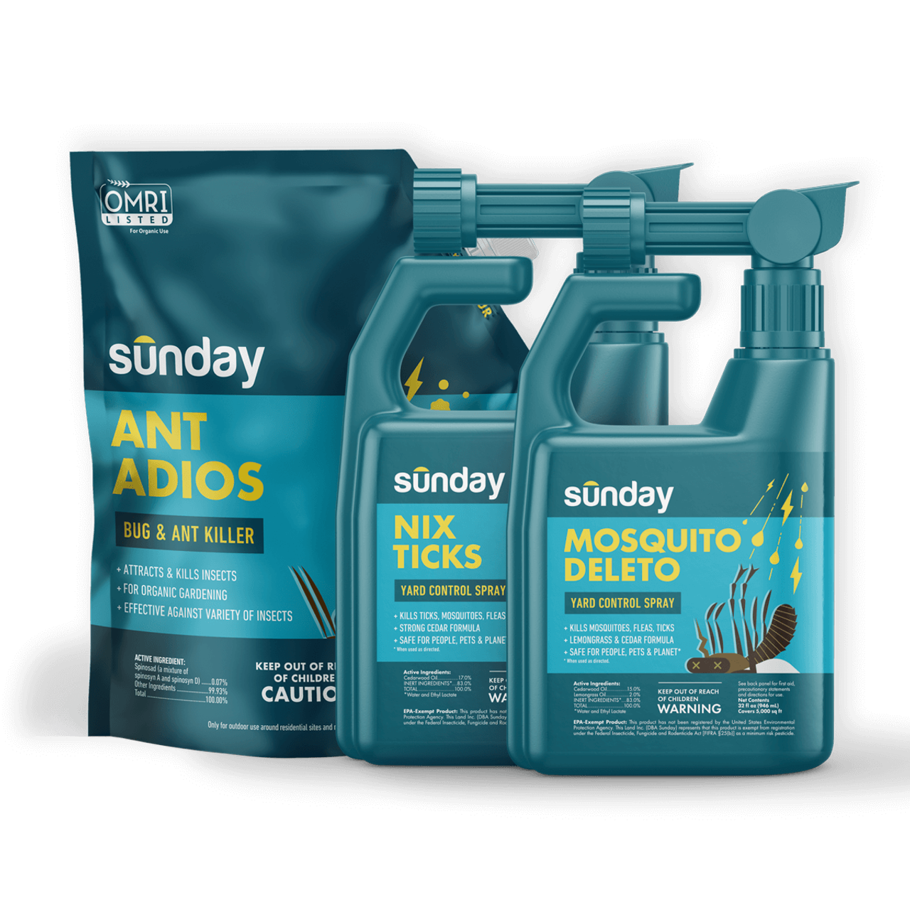 Mosquito + Tick + Ant Pest Pack | Sunday Lawn Care