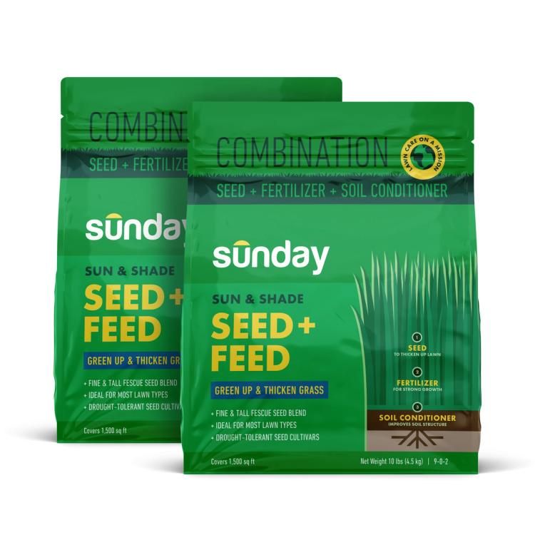 Sun & Shade Seed + Feed (2-pack) | Sunday Lawn Care