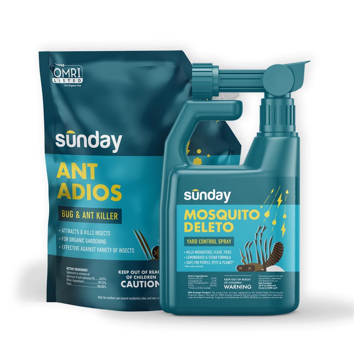 Mosquito Deleto & Ant Adios Mixed Pack | Sunday Lawn Care
