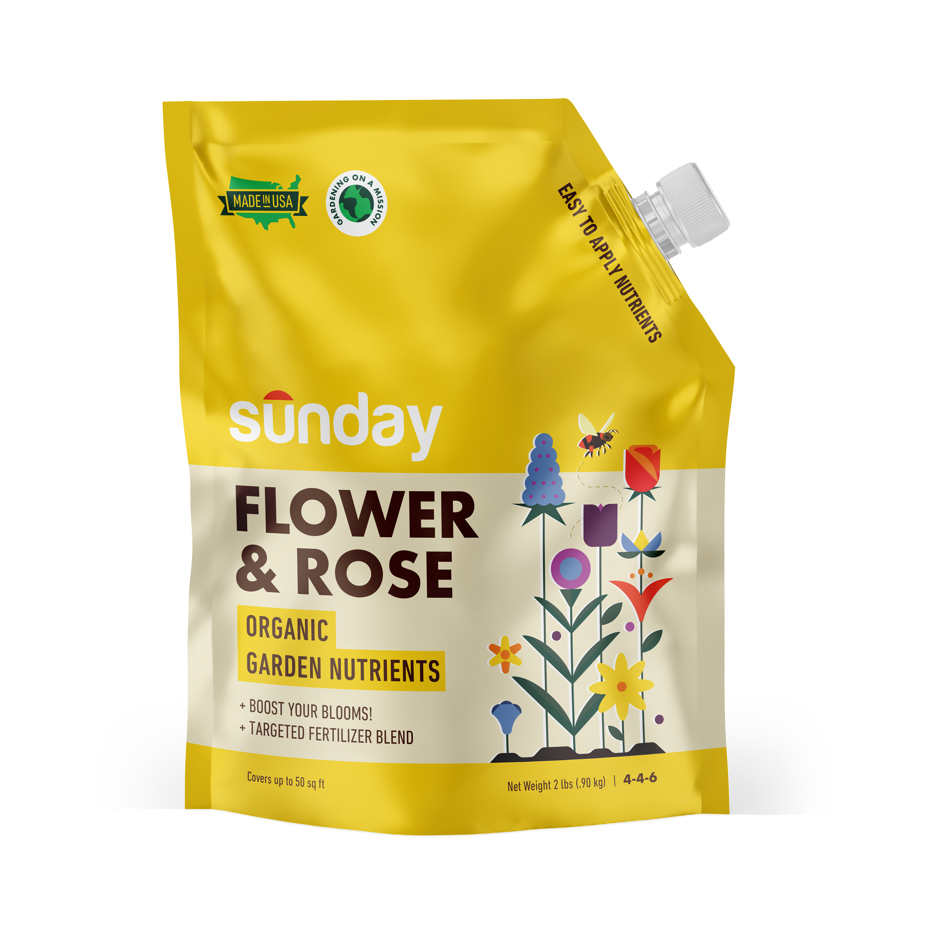 Flower & Rose Organic Garden Fertilizer | Sunday Lawn Care