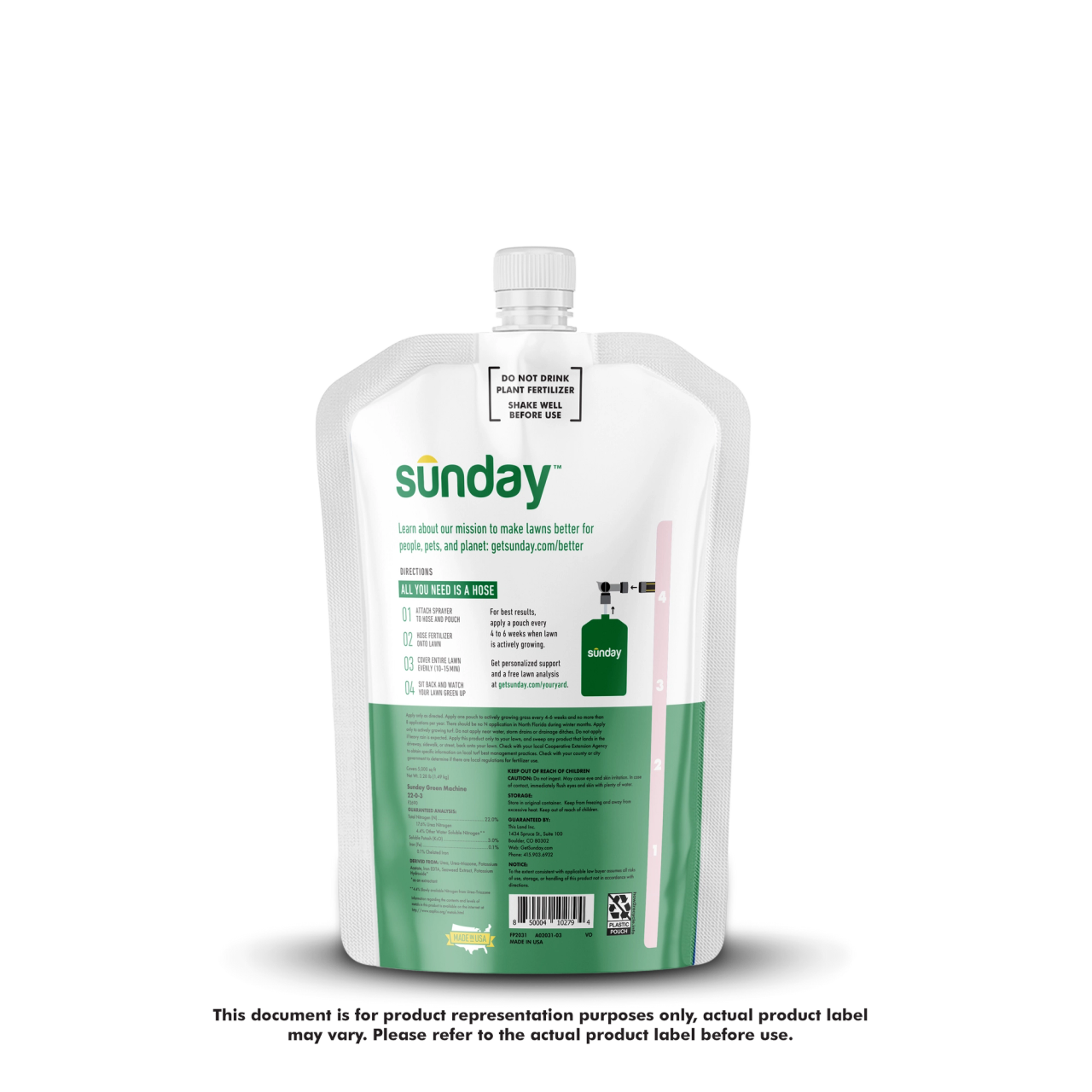 Green Machine Liquid Lawn Fertilizer | Sunday Lawn Care