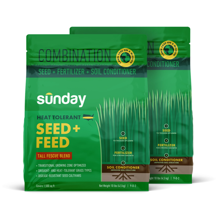 Heat Tolerant Seed + Feed, 10lb (2-pack) | Sunday Lawn Care