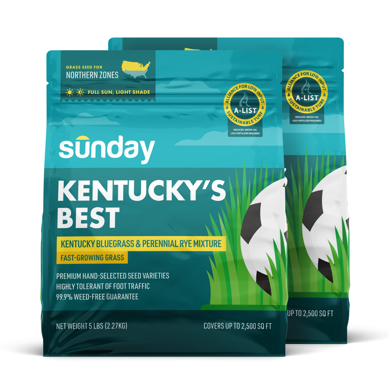 Kentuckys Best Grass Seed 2 Pack Sunday Lawn Care