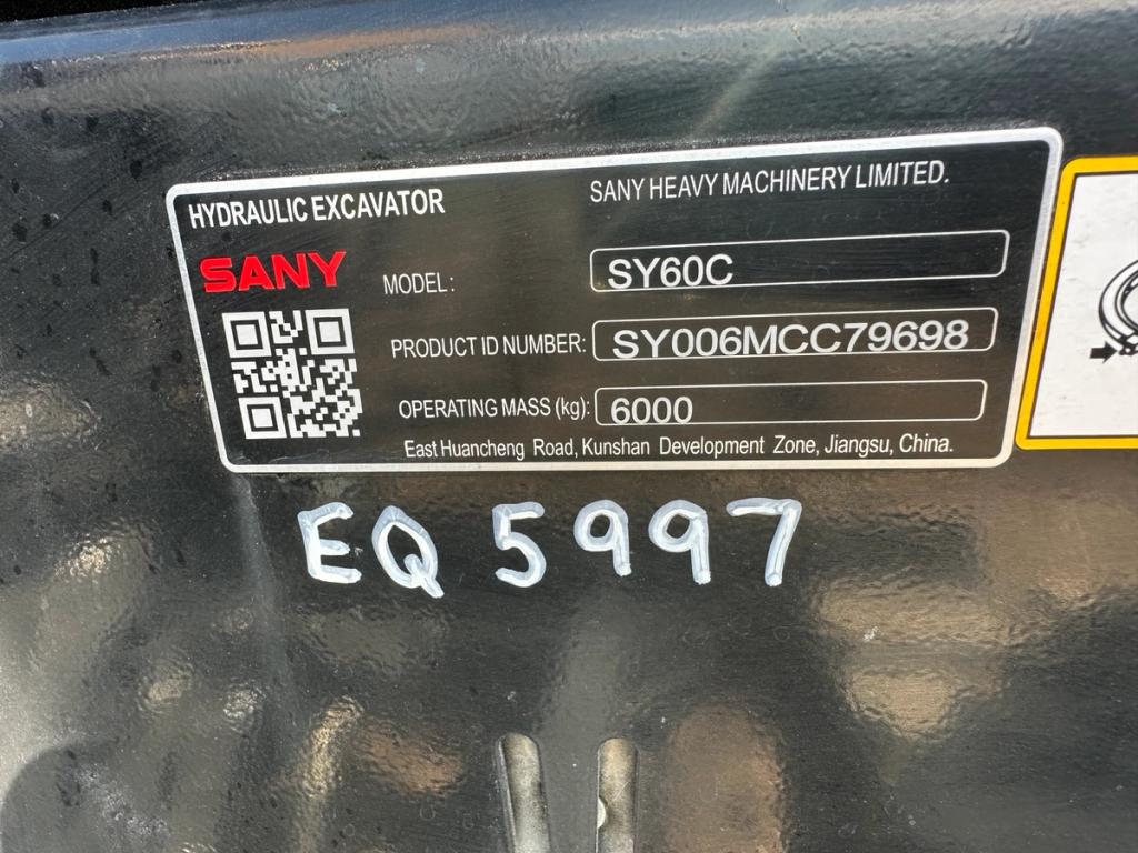 2023 SANY SY60C EXCAVATOR | Newman Tractor