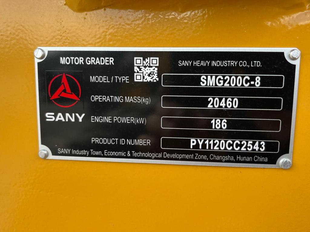 2023 SANY SMG200C-8 MOTOR GRADER | Newman Tractor