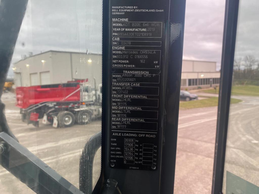 2019 BELL B20E ARTICULATED DUMP TRUCK | Newman Tractor