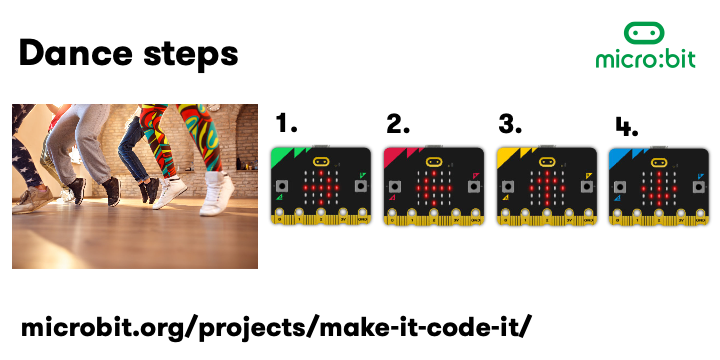 Céimeanna rince | micro:bit