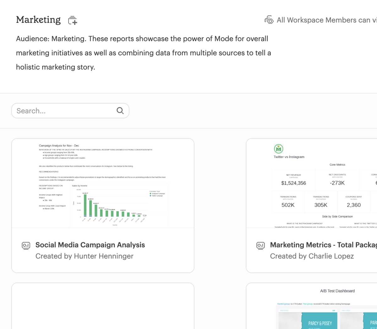 Reports and dashboards for instant insights | Mode