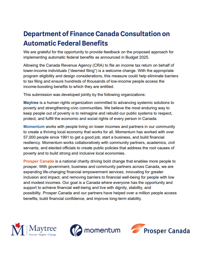 Automatic Federal Benefits: A joint submission to the Department of ...