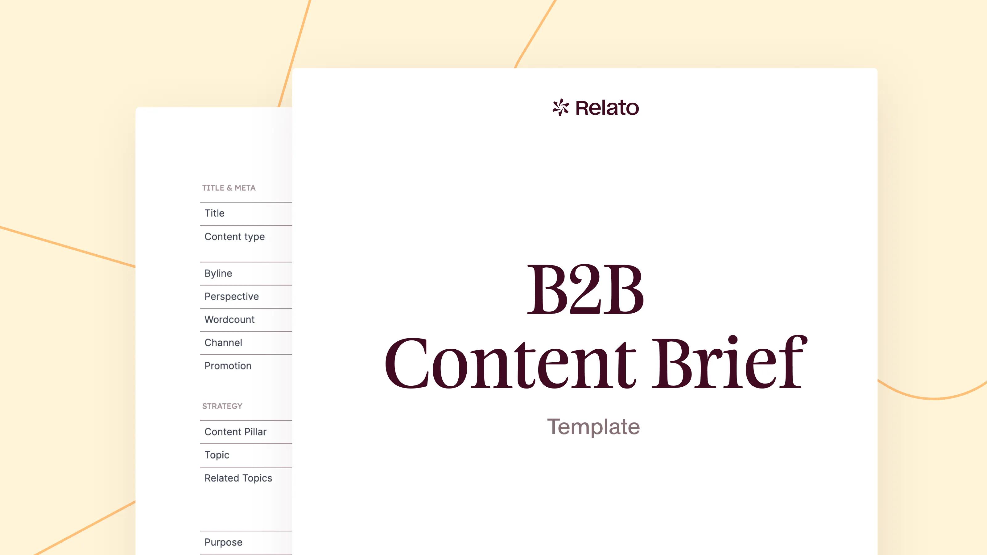 B2B Content Brief Template | Relato