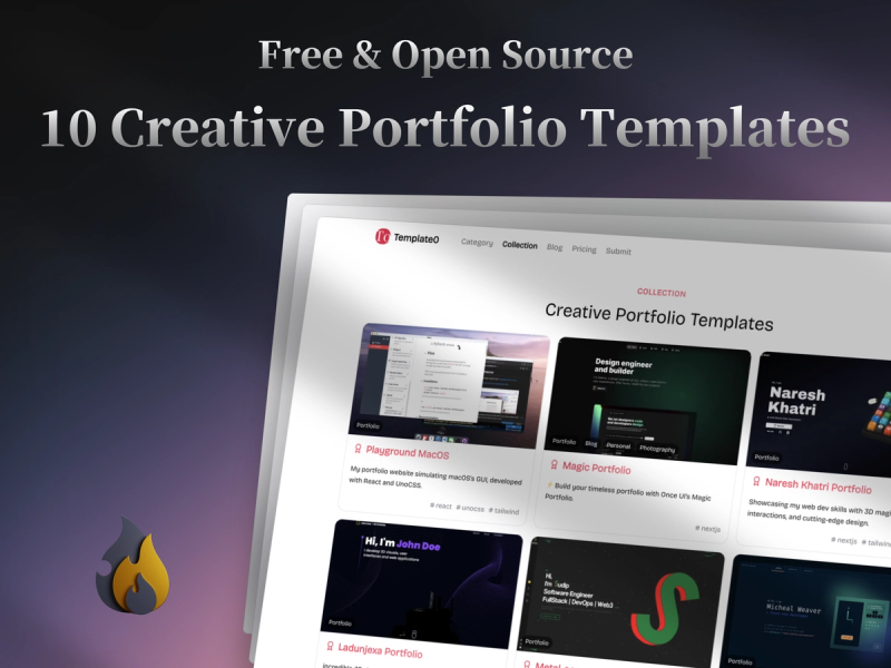 10 Creative & Open Source Portfolio Templates - Template0 10 Creative & Open Source Portfolio Templates - Template0