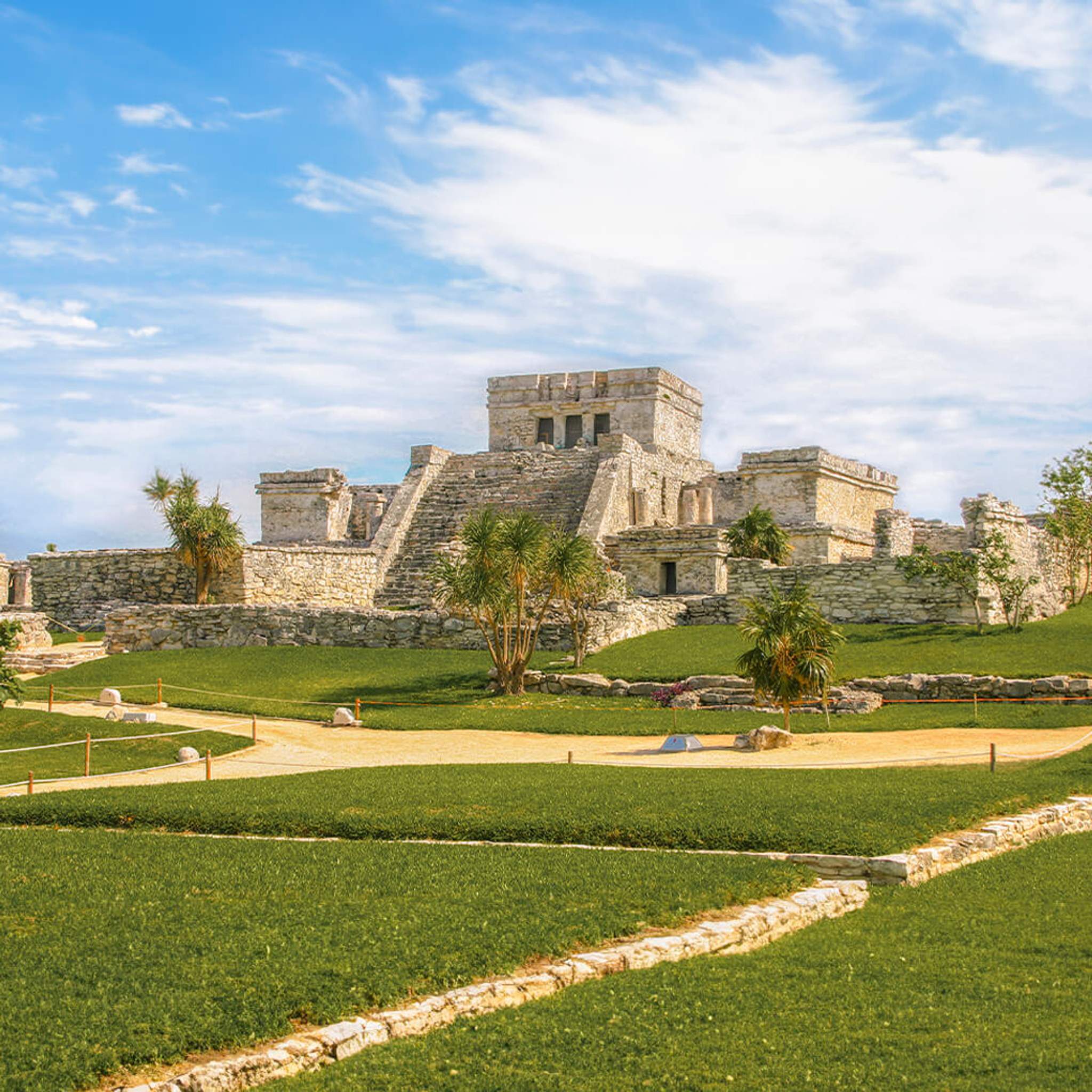 The ancient Tulum Ruins on Mexico's Yucatan Peninsula, showcasing a ...