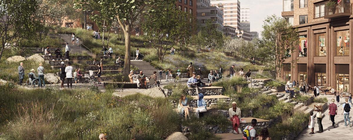 Landscape design of Red Bank development