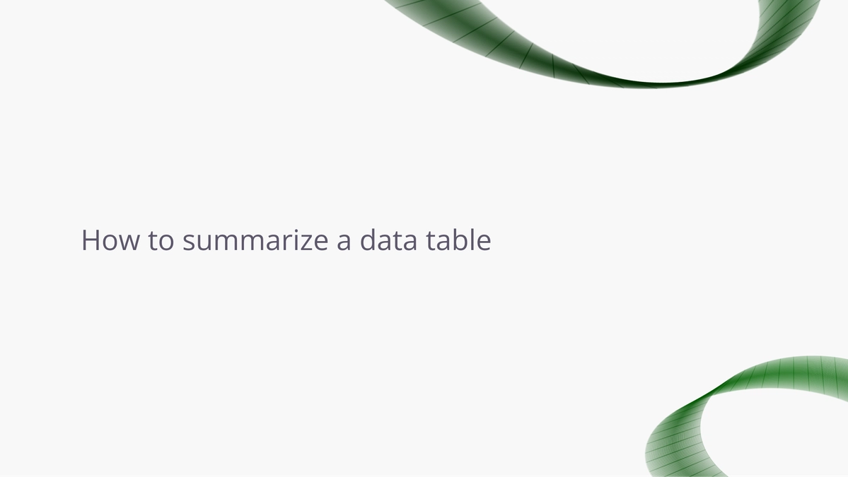 How to Summarize a Data Table Easily: Prompt an Embedded LLM