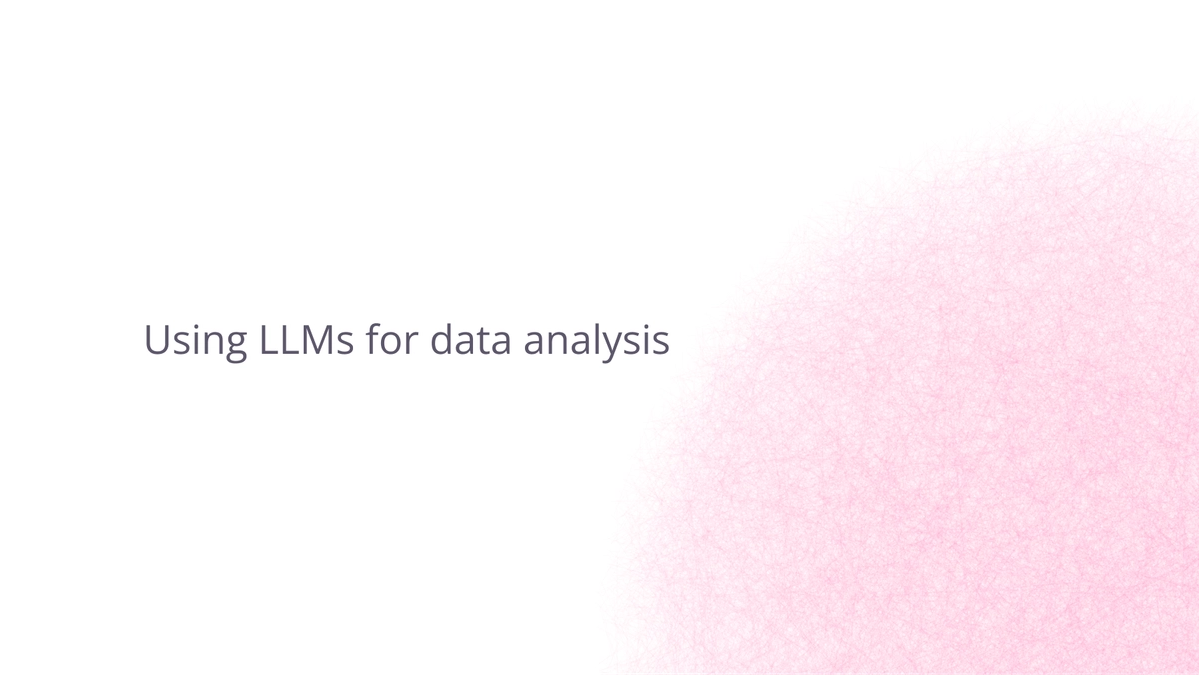 Using an LLM for Data Analysis: Your AI Path to Faster Insights