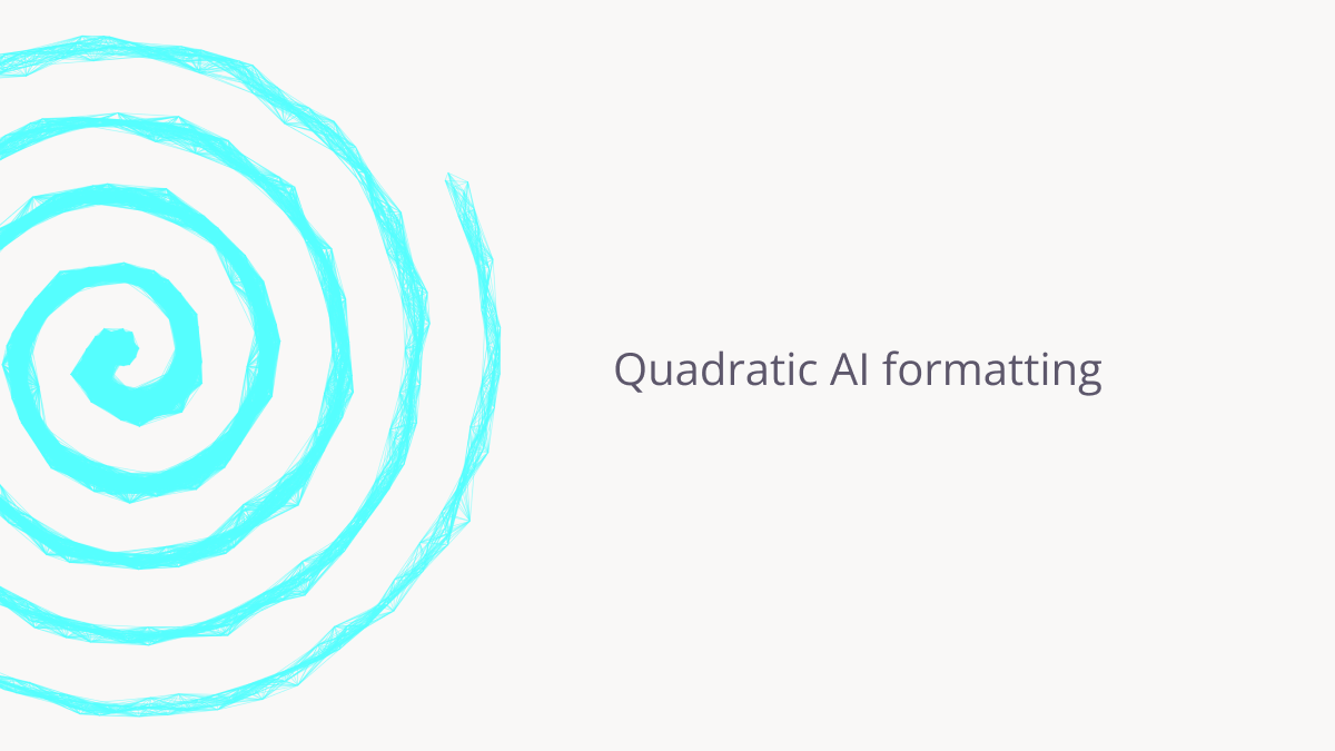 Quadratic AI Now Supports AI Formatting